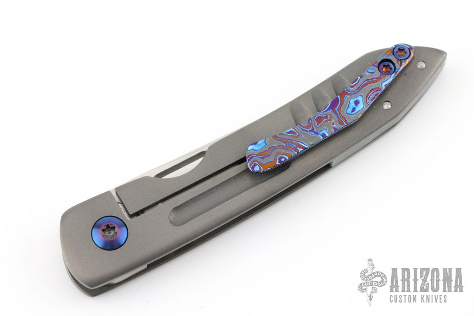 Anchovy - Timascus Clip & Backspacer - Arizona Custom Knives