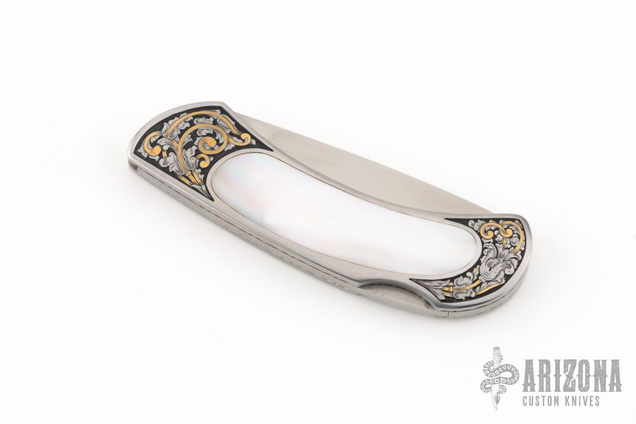 Engraved Interframe Lockback - Arizona Custom Knives