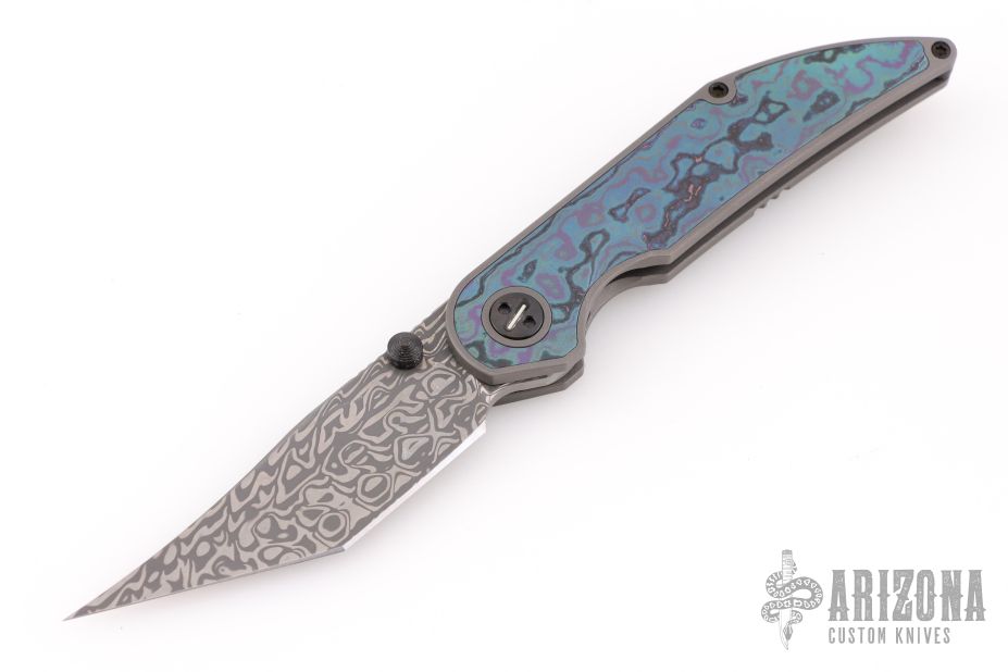 Bikkhu - Damasteel & Black Timascus #0117 - Arizona Custom Knives