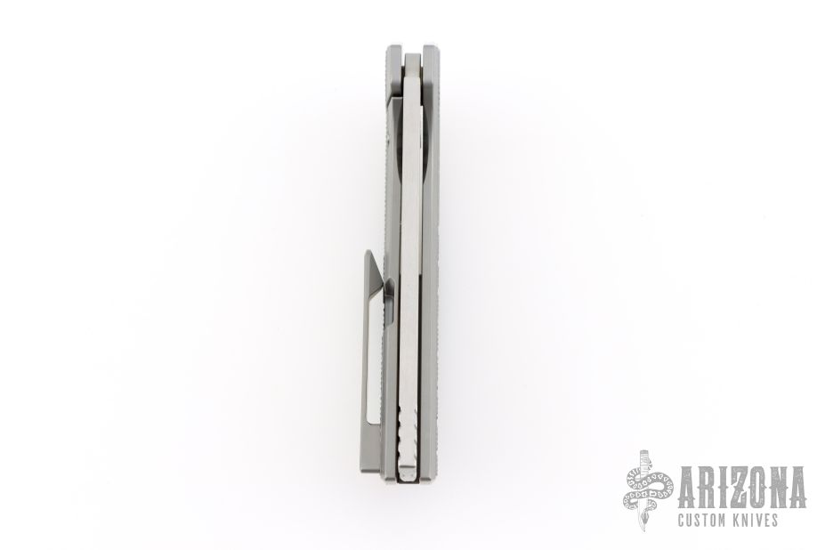 Nakiri Folding Knife Titanium & Timascus Handle - Arizona Custom Knives