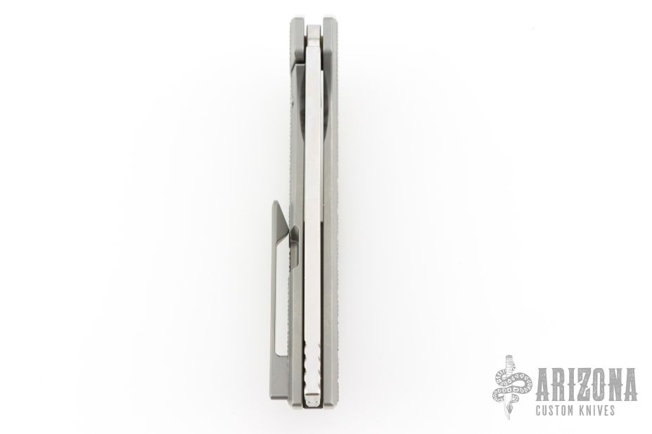 Nakiri Folding Knife Titanium & Timascus Handle Semi-Mirror - Arizona ...