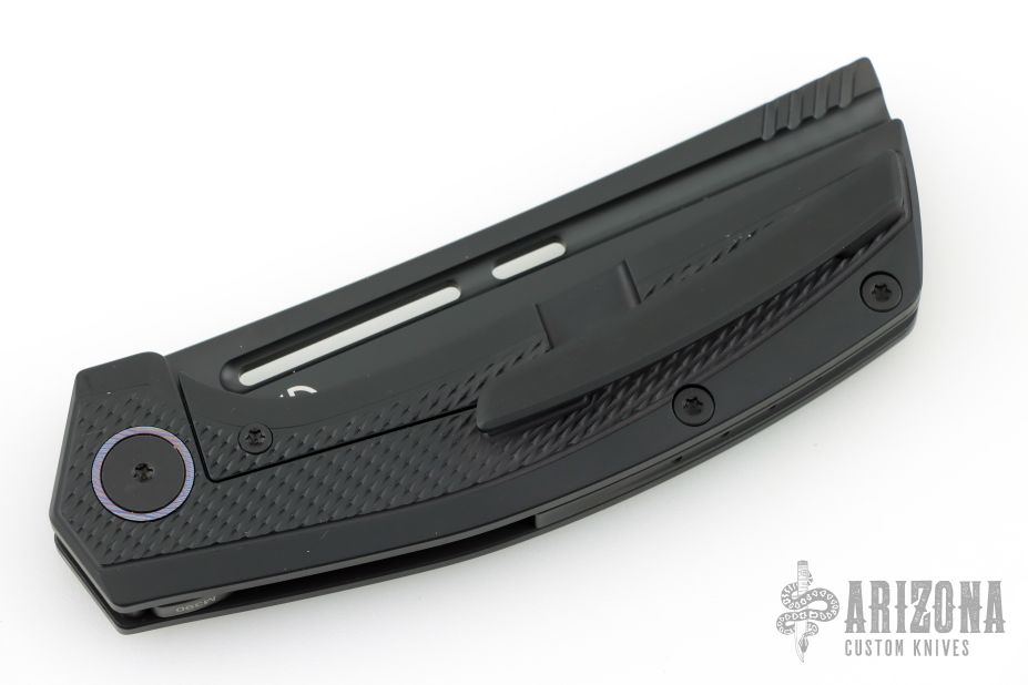 Nakiri Folding Knife Black DLC Titanium & Timascus Handle - Arizona ...