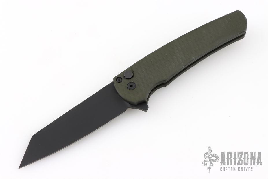 5236-Green Malibu Flipper Dragon Scale Reverse Tanto - Arizona Custom ...