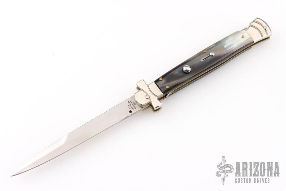 11" Maltese Cross Stiletto - Buffalo Horn - Arizona Custom Knives