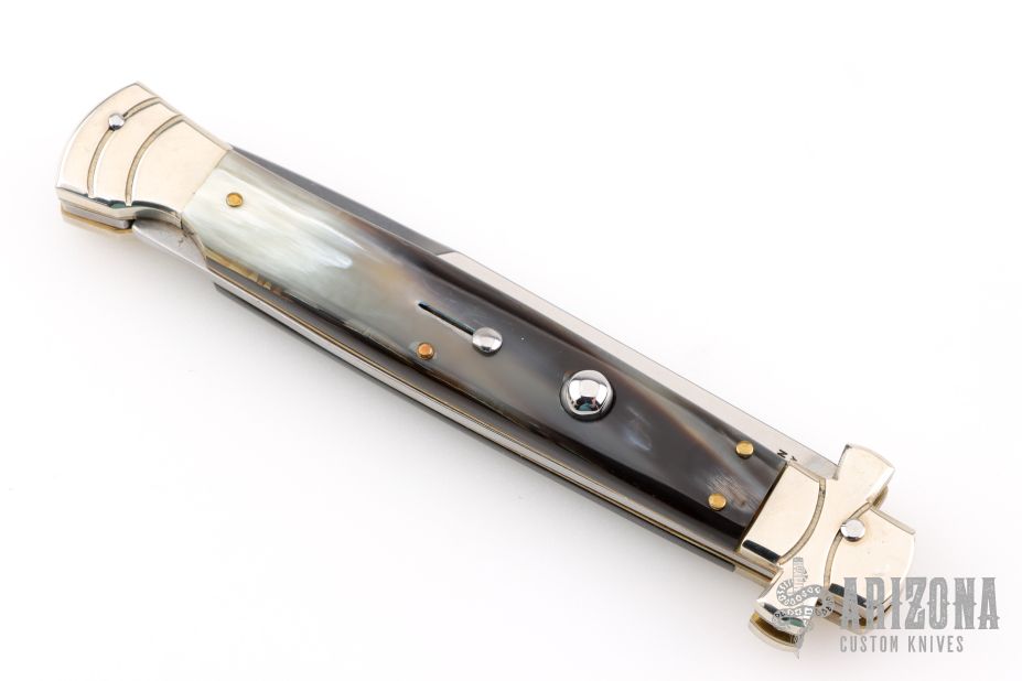 11" Maltese Cross Stiletto - Buffalo Horn - Arizona Custom Knives