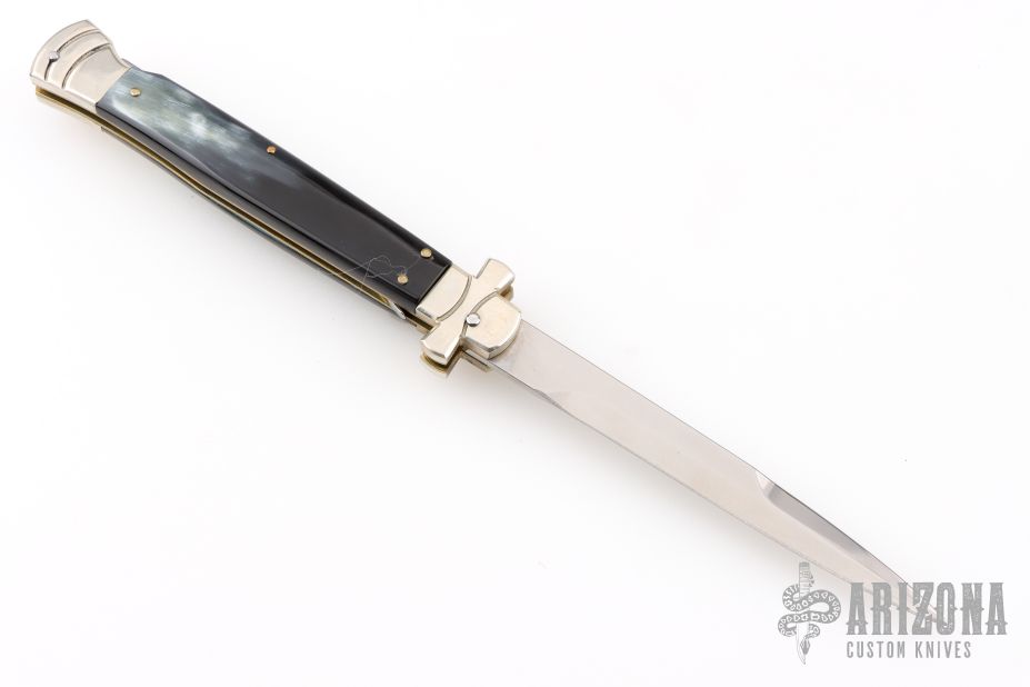 11" Maltese Cross Stiletto - Buffalo Horn - Arizona Custom Knives