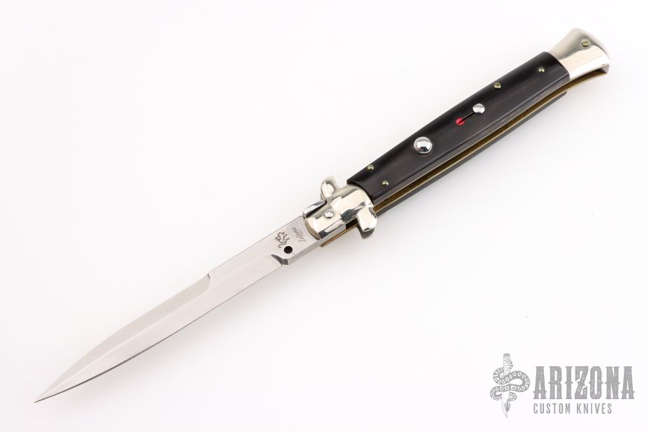 11" Swivel Bolster Auto - Buffalo Horn - Arizona Custom Knives