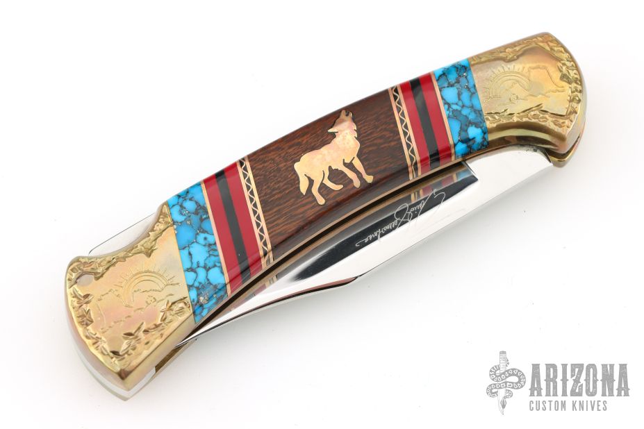 Custom 112 Buck Lockback - Coyote - Arizona Custom Knives