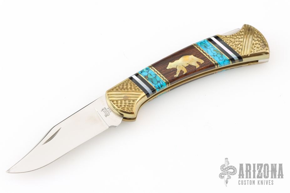 Custom 112 Buck Lockback - Bear - Arizona Custom Knives
