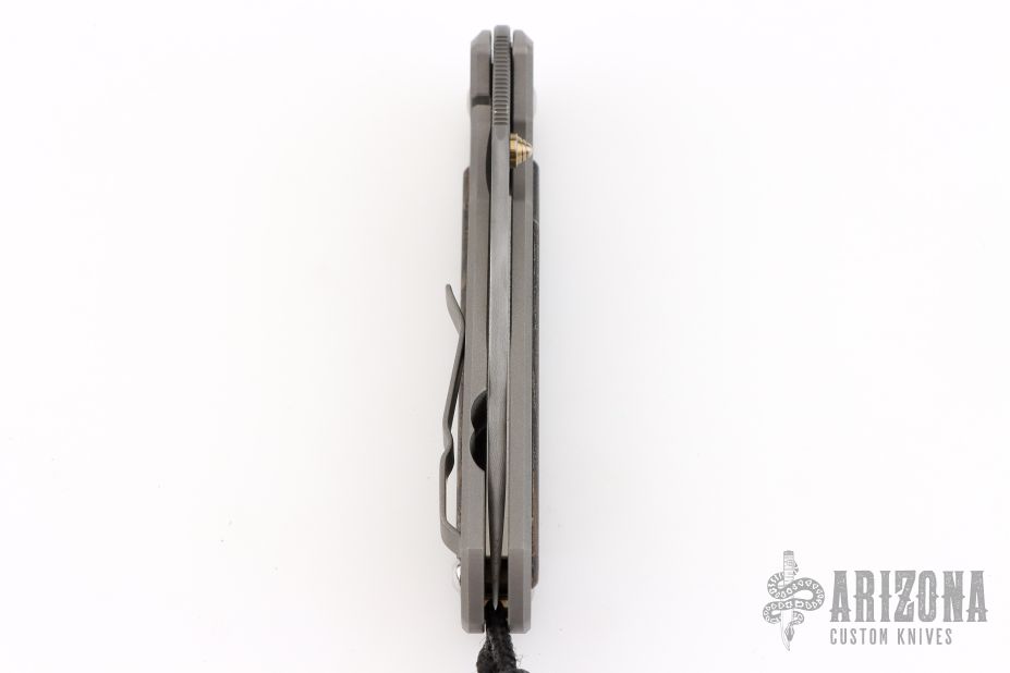 Large Sebenza 21 Bog Oak Inlay - Devin Thomas Ladder Damascus - Arizona ...