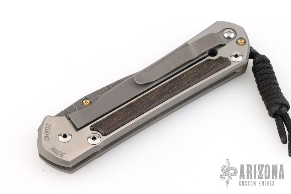 Large Sebenza 21 Bog Oak Inlay - Devin Thomas Ladder Damascus - Arizona ...