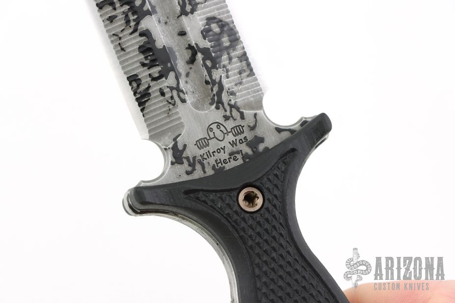 Kilroy - Black Cerakote Acid Etch Black - Arizona Custom Knives