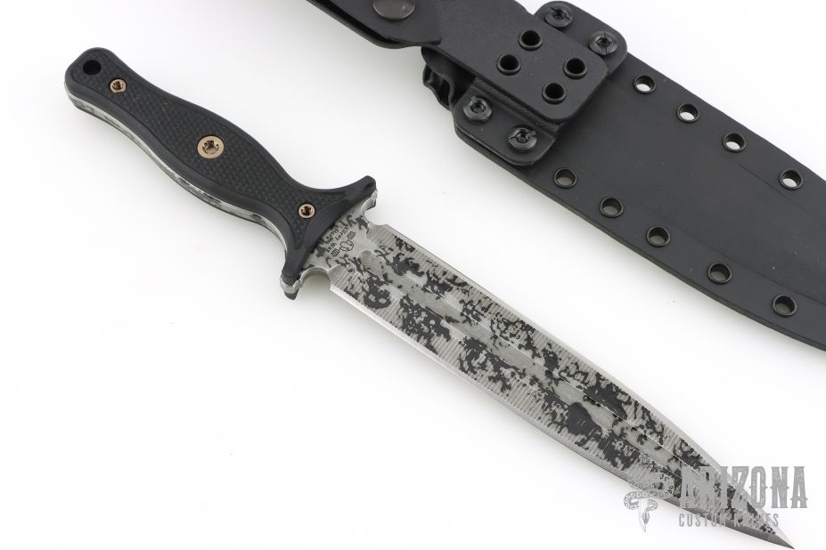 Kilroy - Black Cerakote Acid Etch Black - Arizona Custom Knives