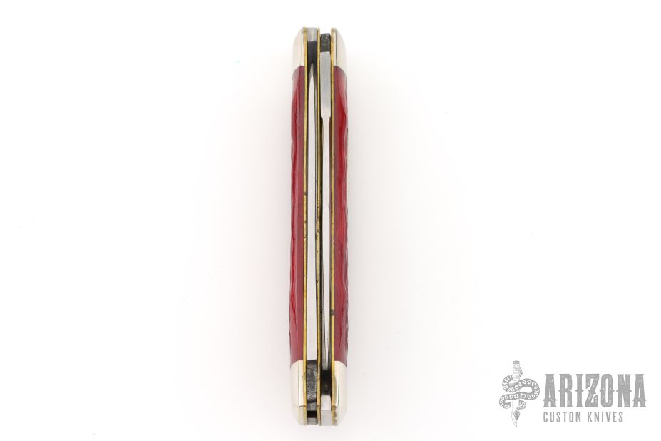 622751 2-Blade Stockman - Red Pick Bone 1994 - Arizona Custom Knives