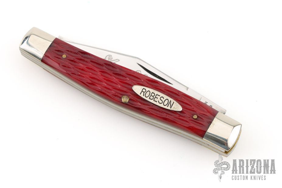 622751 2-Blade Stockman - Red Pick Bone 1994 - Arizona Custom Knives