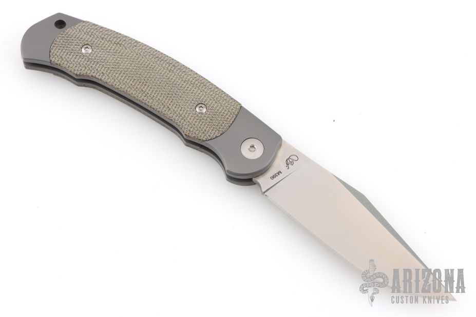 V6002CG Twin Slipjoint - Green Micarta - Arizona Custom Knives