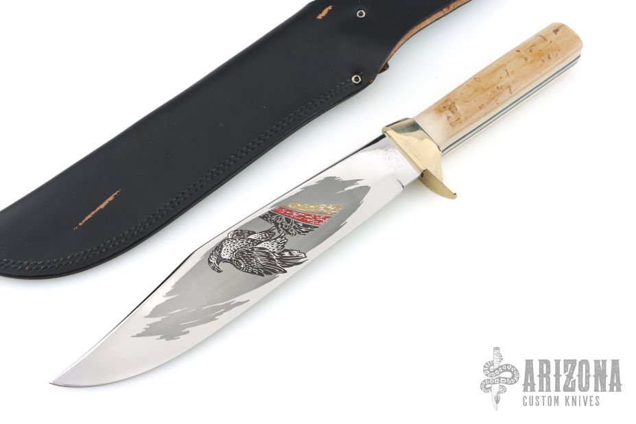 Limited Edition Bowie - 1of8 Genuine Mastodon Ivory - Arizona Custom Knives