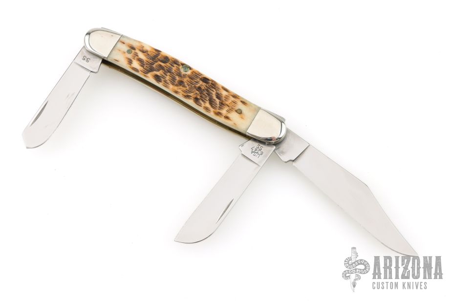 6347 Stockman - Jigged Bone - Arizona Custom Knives