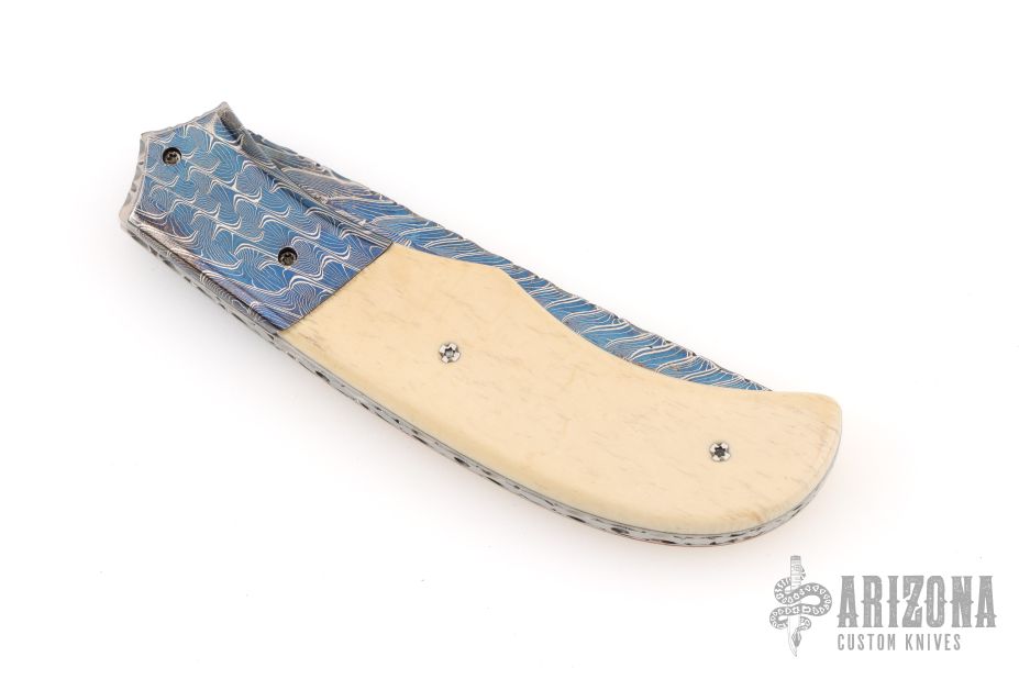 Damascus Linerlock - Arizona Custom Knives