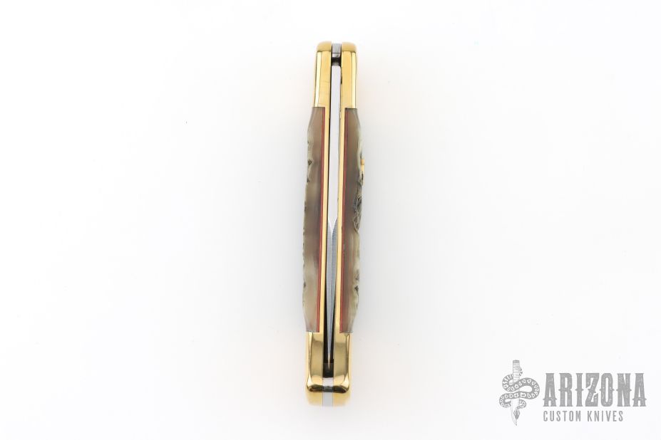 Buck 110 - Auto Conversion Nepal Sheep Horn - Arizona Custom Knives