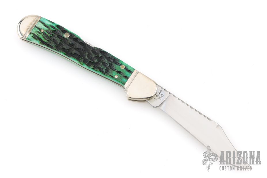 61549LSS Case XX Select Copperlock - Green Jigged Bone - Arizona Custom ...