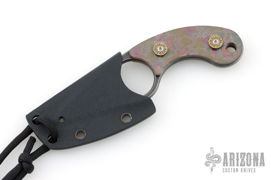 La Griffe - Titanium Scales - Skulls and .45 Auto - Arizona Custom Knives