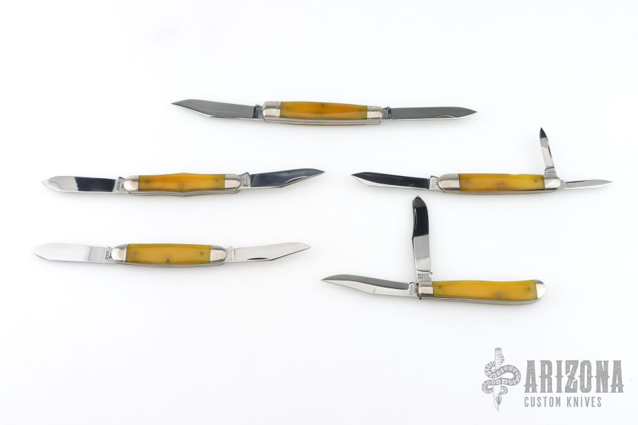 Five Yellow Bone Knives - 2991, 2880, 2913, 2904 & 3995 - Rare ...