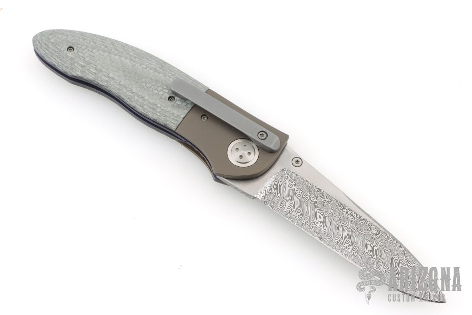 Linerlock Folder - Damascus - Arizona Custom Knives