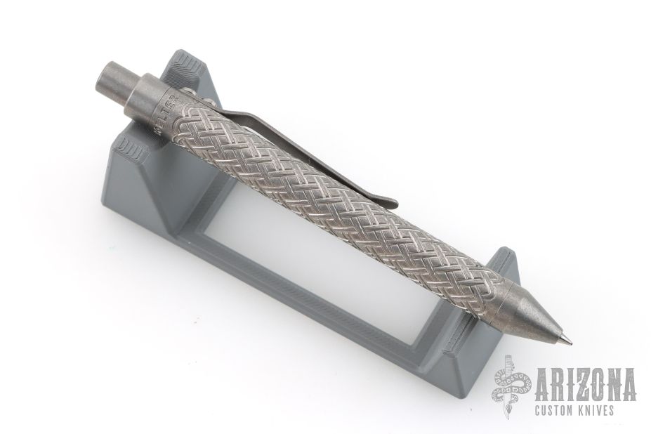 G2 TiCkler Click Pen - Engraved Celtic Knot - Arizona Custom Knives