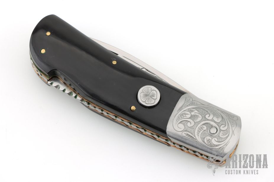 Engraved Lockback D/A Auto - Broken Spring - Arizona Custom Knives