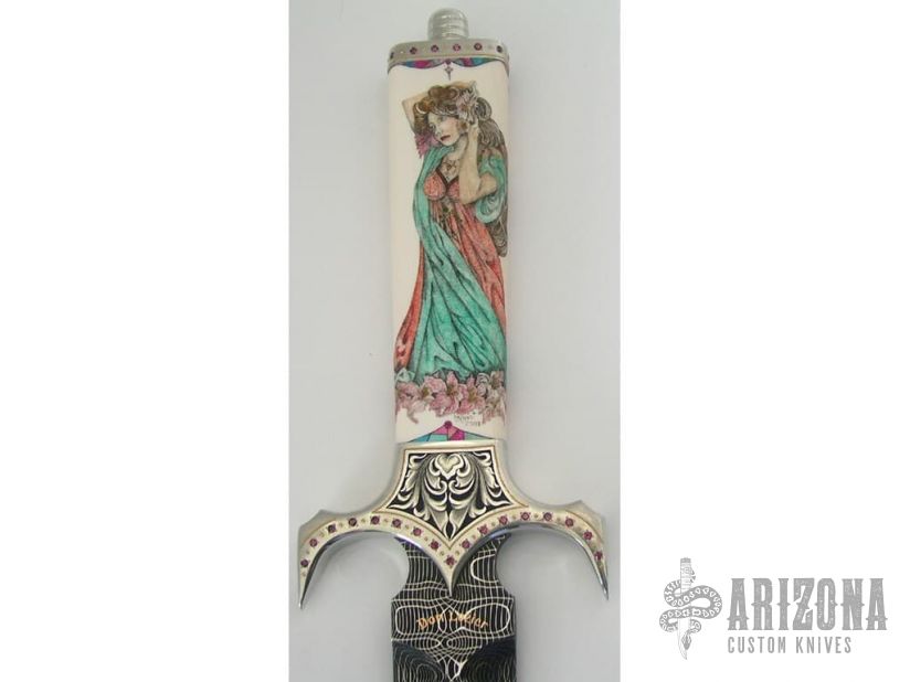 Ivory Maiden Dagger #1087-by-Don-Lozier - Arizona Custom Knives