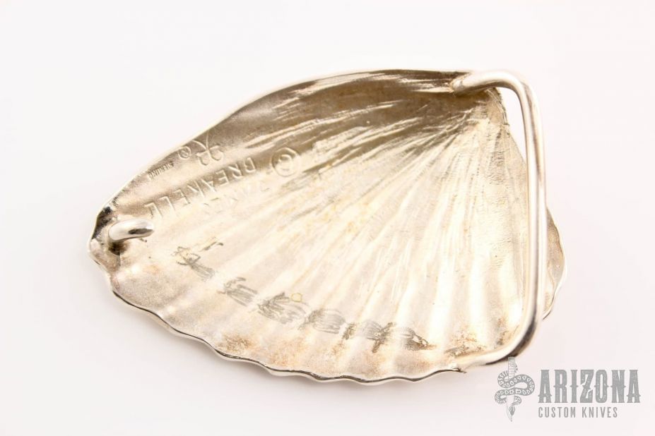 Shell Belt Buckle - Silver - Arizona Custom Knives
