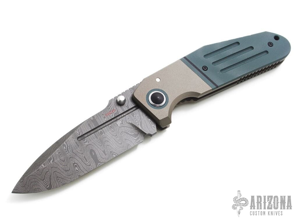 Damascus Pocket Rocket by Shane Siebert - Arizona Custom Knives