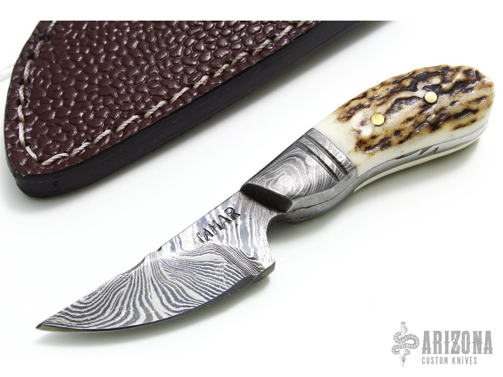 Mini Damascus Fixed Blade - Arizona Custom Knives