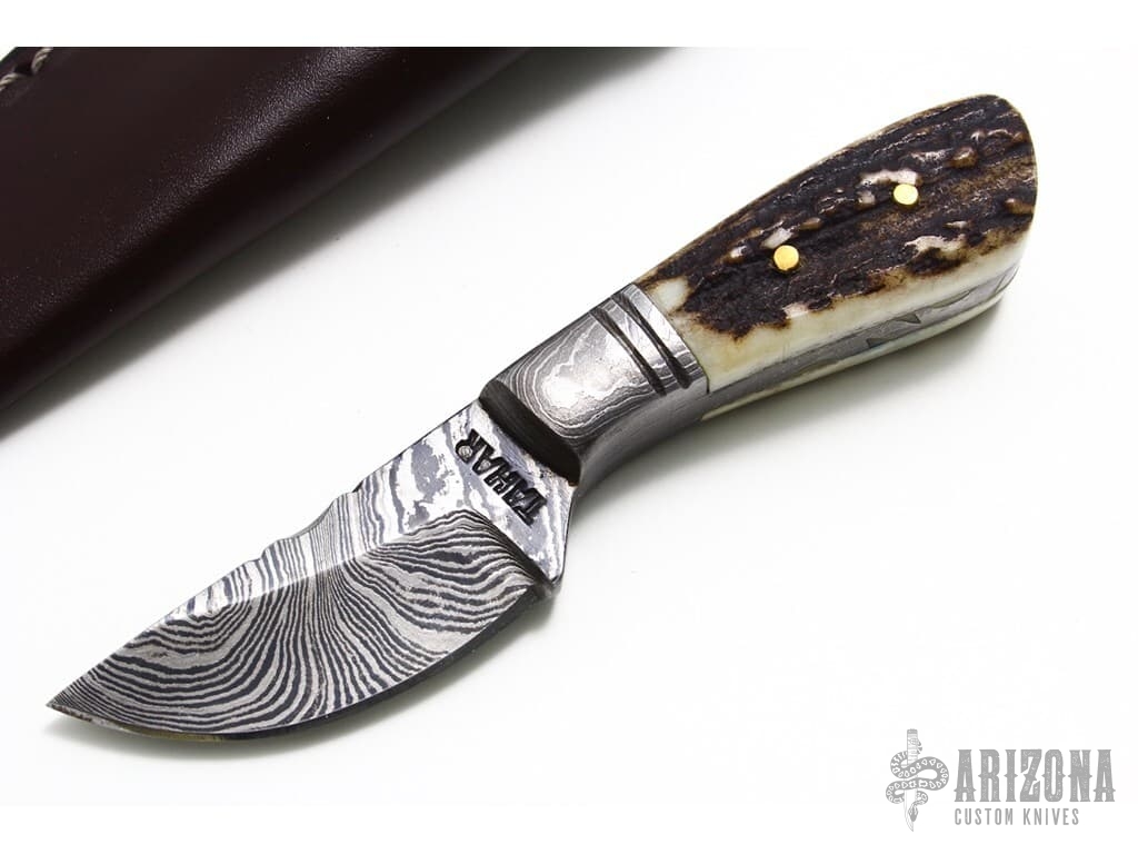 Mini Damascus Fixed Blade - Arizona Custom Knives