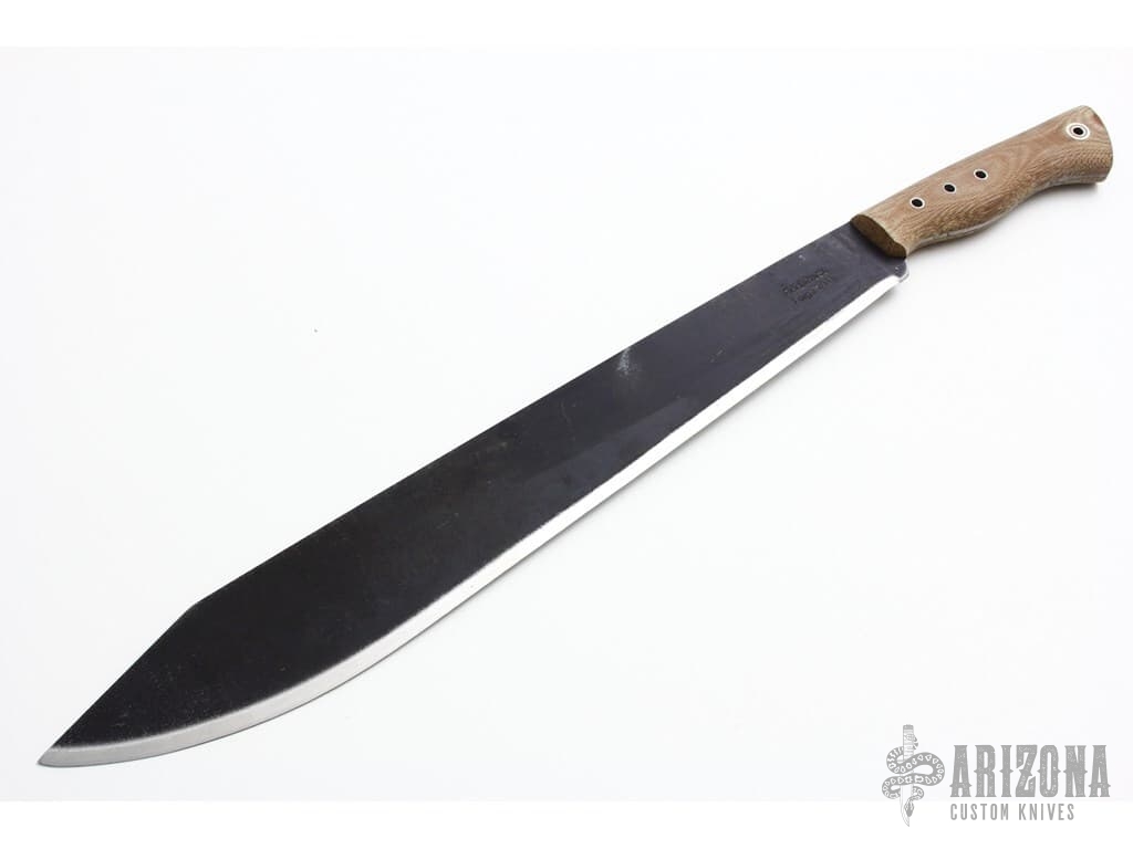 Three Hole Clip Point Machete by Andy Roy - Arizona Custom Knives