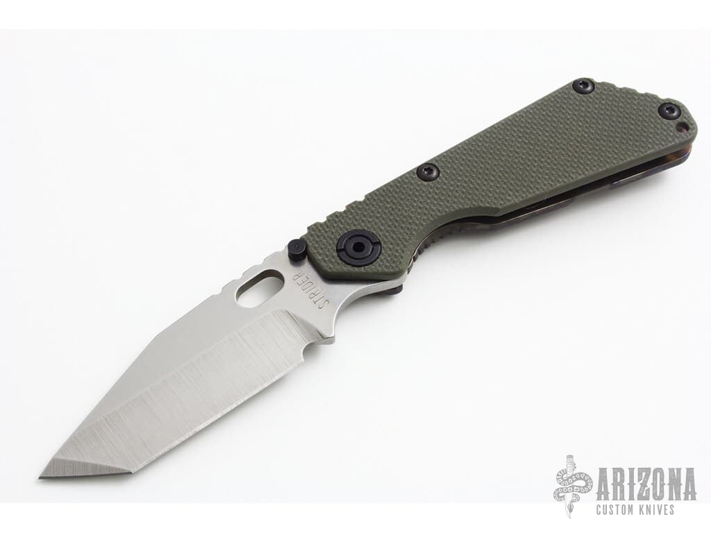 Green SNG Tanto by Strider Knives - Arizona Custom Knives