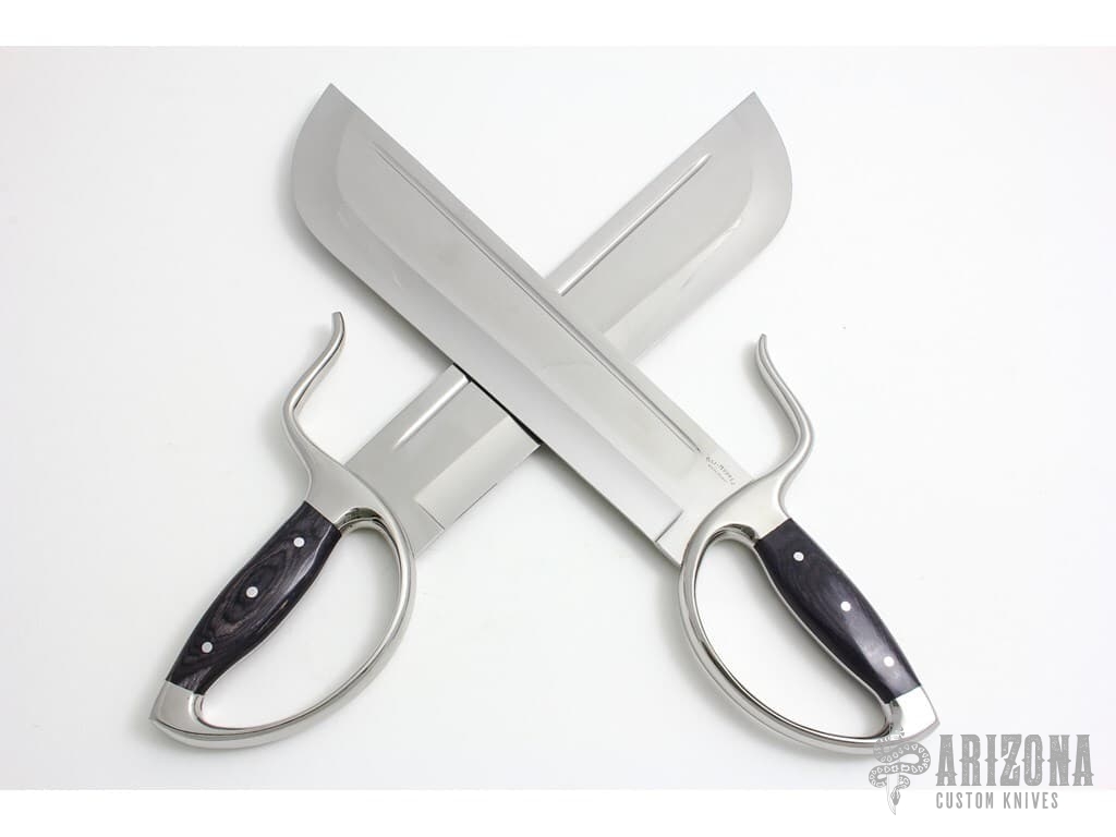 Pair of Blunt Chopper-Style Butterfly Swords by Modell Designs ...