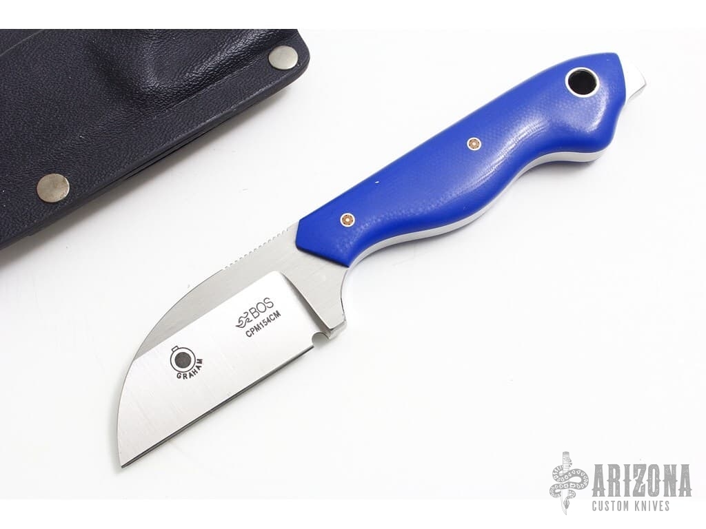 Blue Wharncliffe Fixed Blade by Graham Knives - Arizona Custom Knives