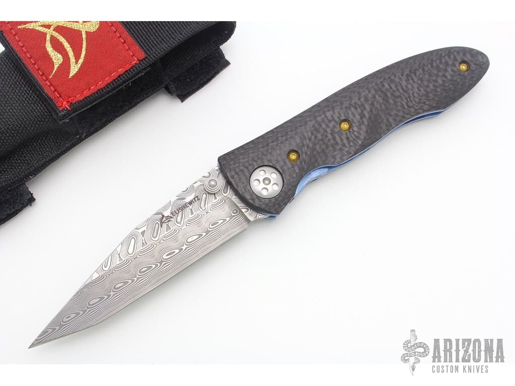 NEO Carbon Fiber and Damascus Folder by Alan Elishewitz Knives ...