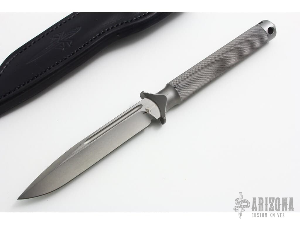 ADO w/ Black Leather Sheath by Microtech Knives - Arizona Custom Knives