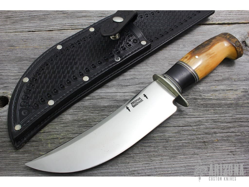Scagel Style Mammoth Ivory Camp Knife - Arizona Custom Knives