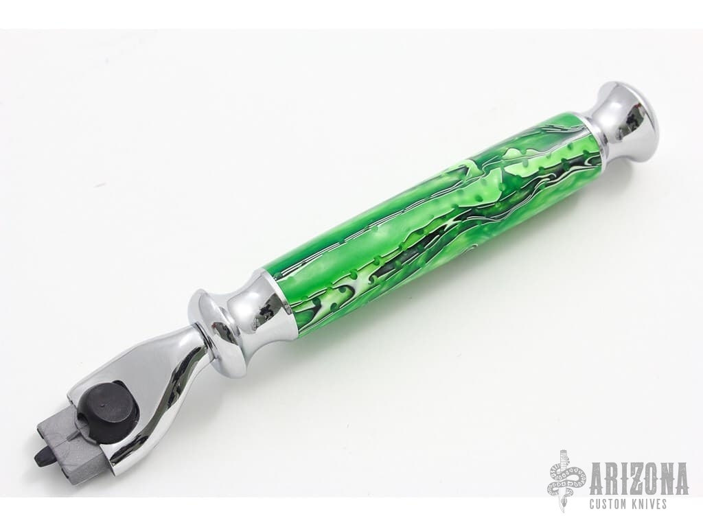 Green Razor-by-Mickey-Yurco - Arizona Custom Knives