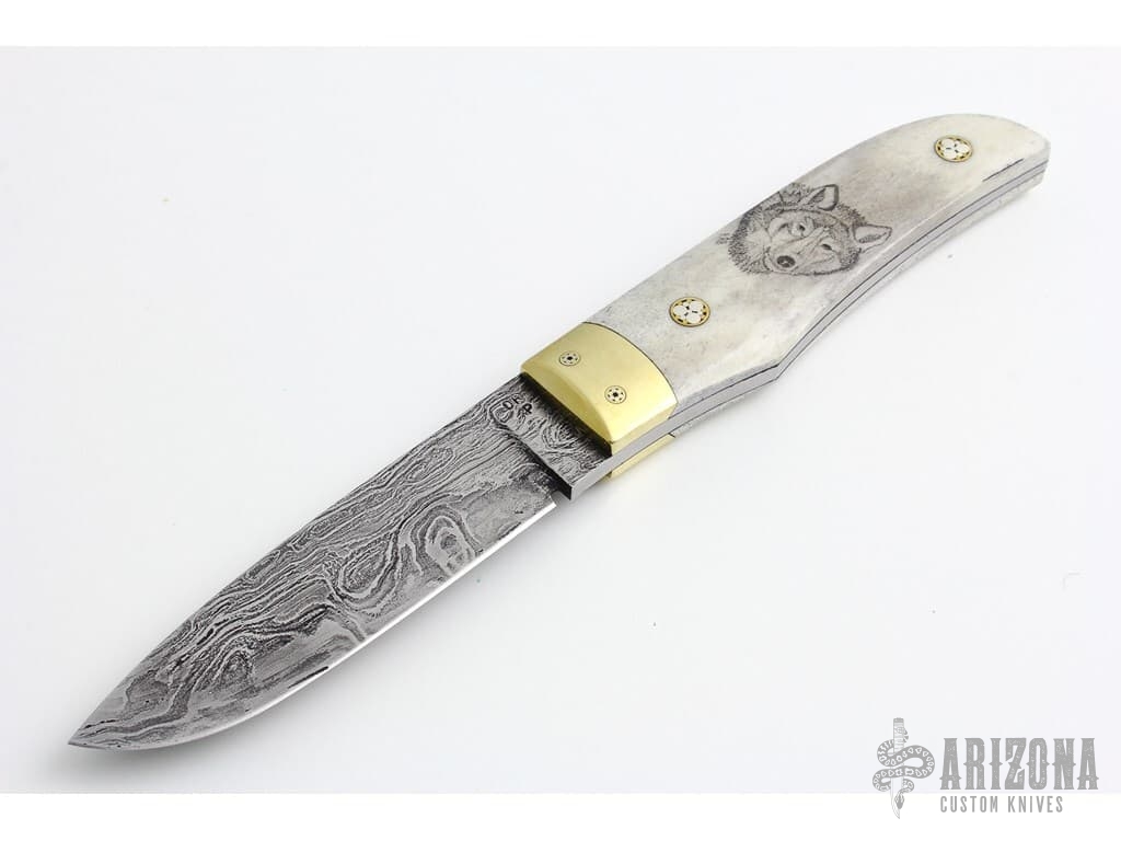 Cable Damascus Utility Knife | Arizona Custom Knives