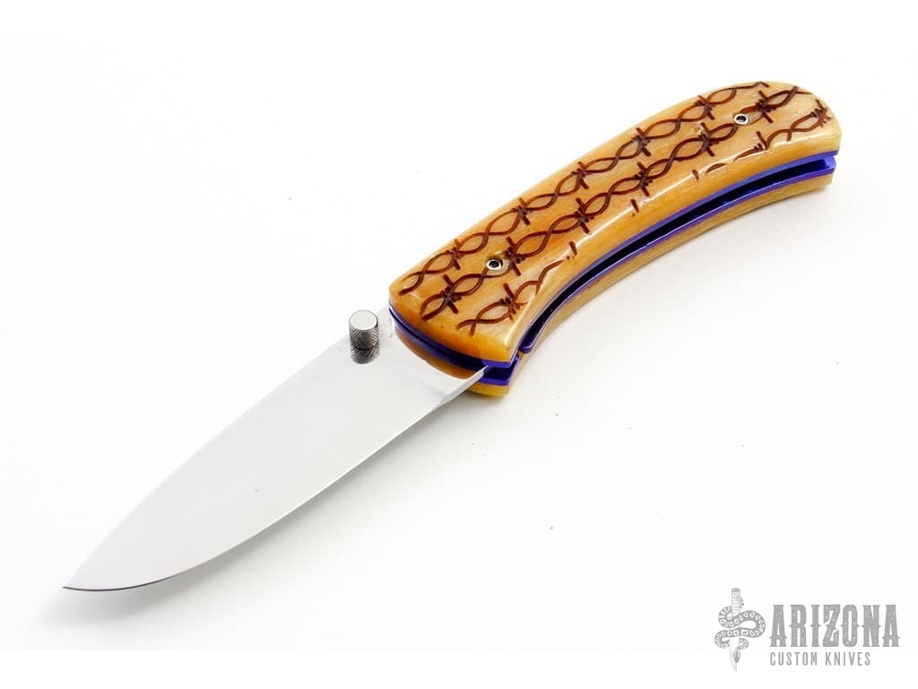 Barbwire Linerlock by Nate Clark Knives - Arizona Custom Knives