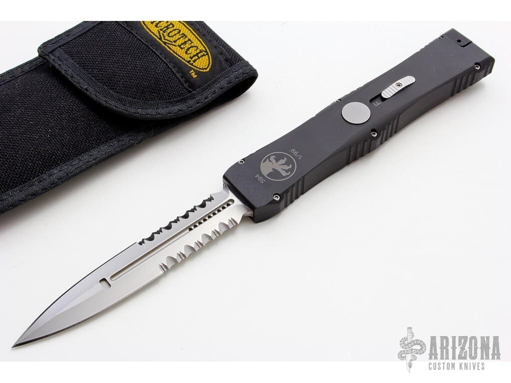 Nemesis III Satin Serrated #594 by Microtech Knives - Arizona Custom Knives