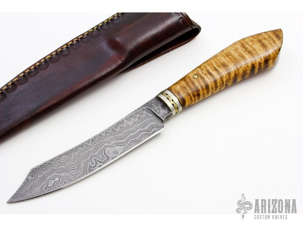 Damascus Fixed Blade - Arizona Custom Knives