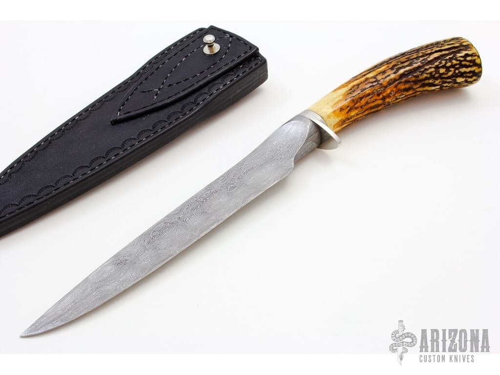 Fixed blade with stag handle | Arizona Custom Knives