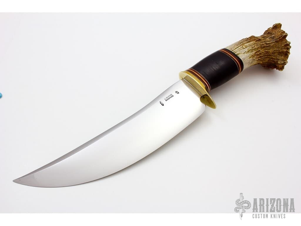 Scagel Style Crown Moose Stag Camp Knife - Arizona Custom Knives