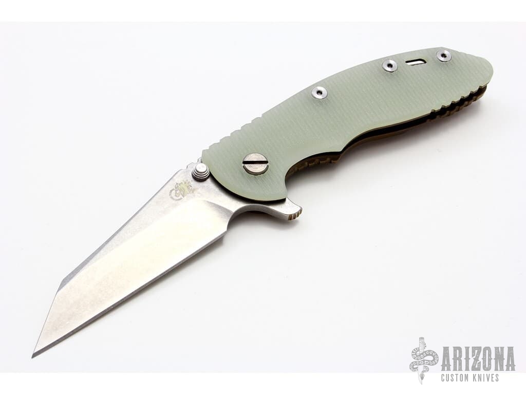 XM-18 3.5" Wharncliffe, Translucent Green G10/Bronze Titanium - Arizona ...
